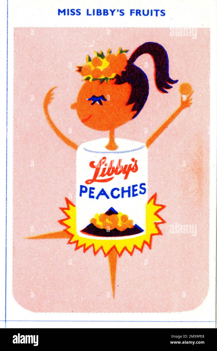 Libby's Happy Families Card Game, Miss Libby's Fruits - Peaches Stock ...
