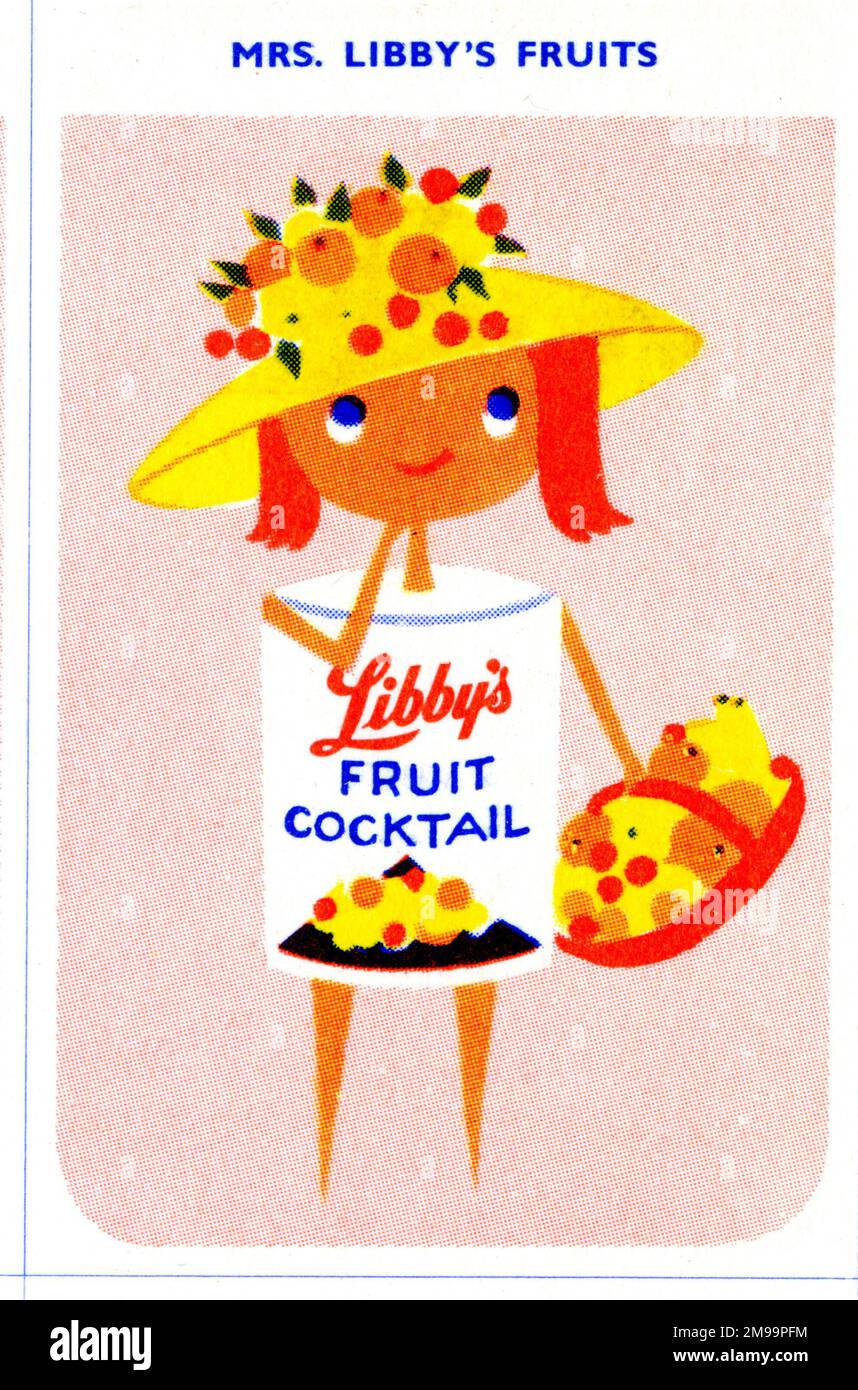 Libby's Happy Families Card Game, Mrs. Libby's Fruits - Fruit Cocktail ...