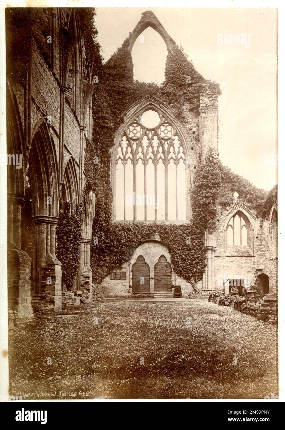 The West Window, Tintern Abbey, Tintern, Monmouthshire. It was built in ...