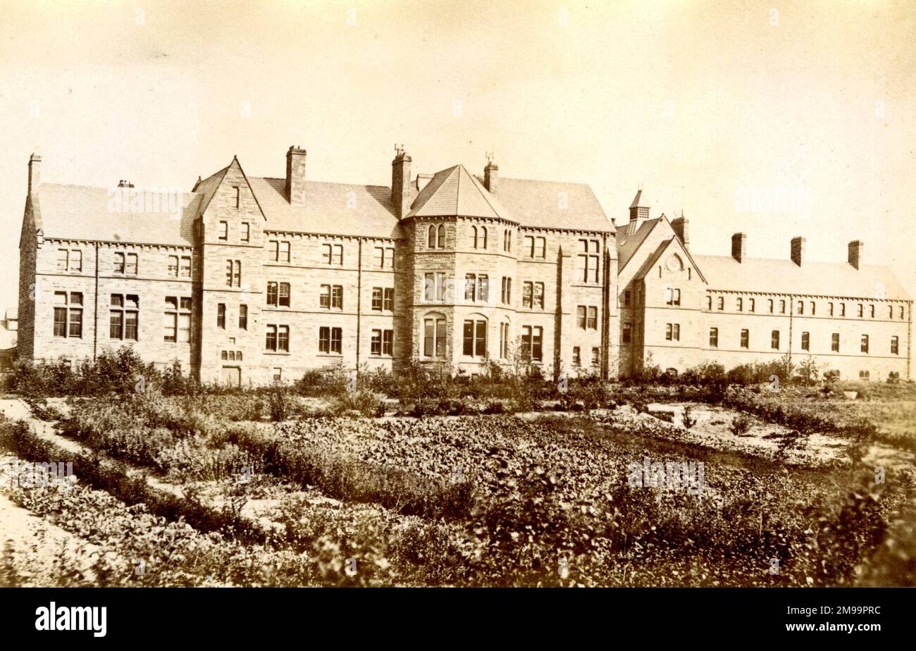 Unidentified workhouse building with land in the foreground. (1 of 4 ...
