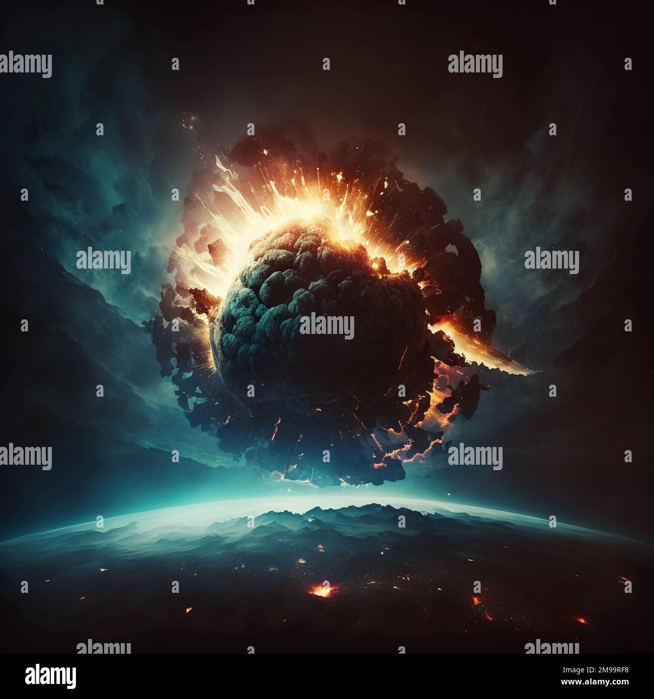 Moon explosion hi-res stock photography and images - Alamy