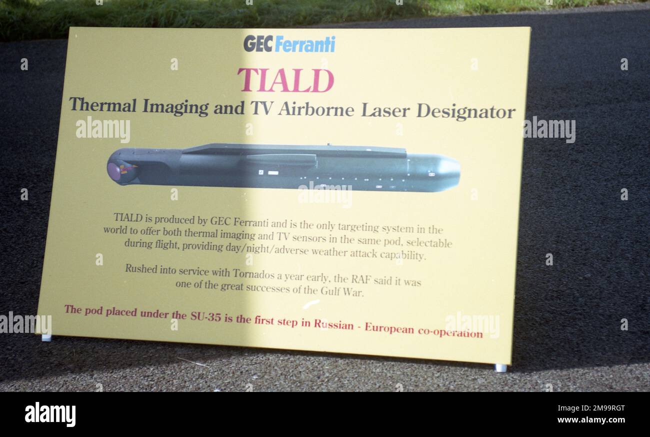 Farnborough 92 - placard for the TIALD pod (Thermal Imaging & tv Laser ...