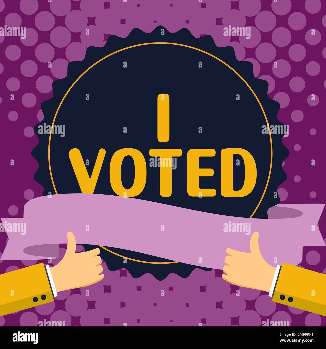 Text showing inspiration I Voted. Concept meaning indication of a ...