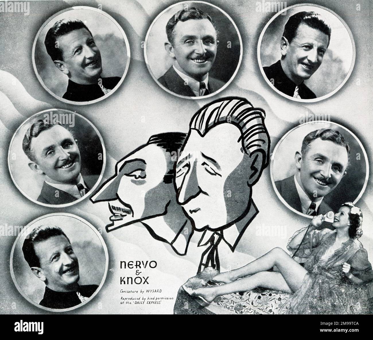 Nervo and Knox comedy act, part of the Crazy Gang, London Rhapsody ...