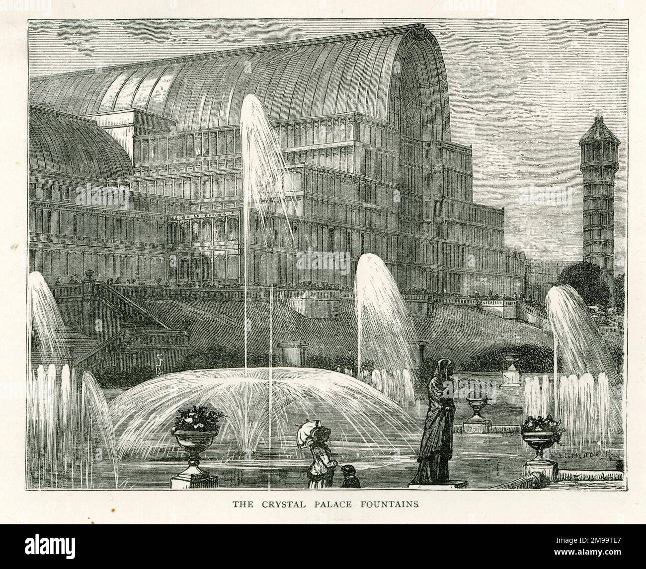 The Crystal Palace fountains at Sydenham, south-east London Stock Photo ...