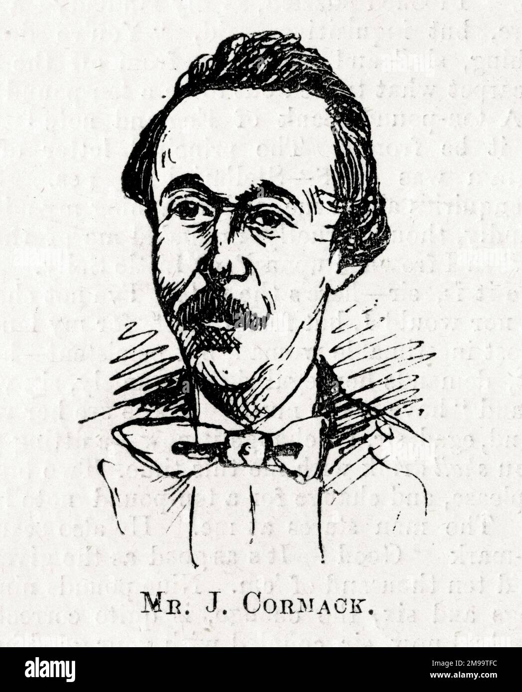 Cartoon portrait, John Cormack (1827-1890), ballet dancer and ...