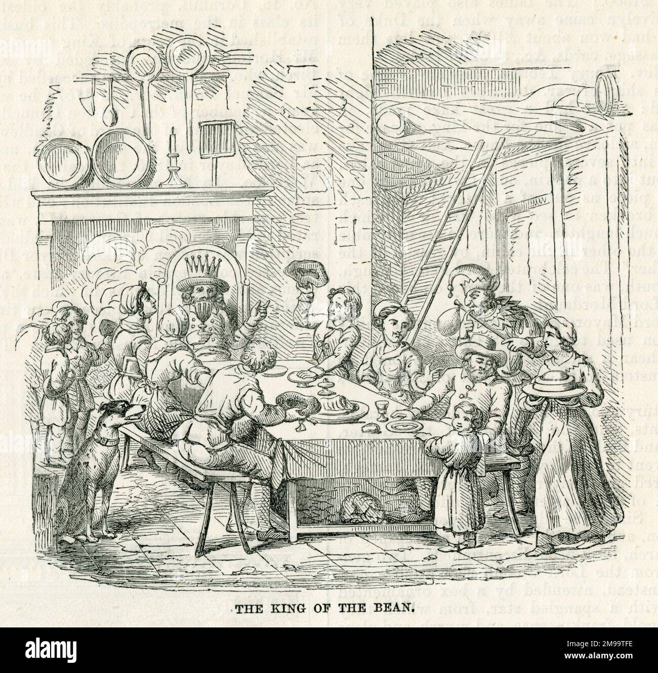 Twelfth Day celebration (6 January), The King of the Bean Stock Photo ...