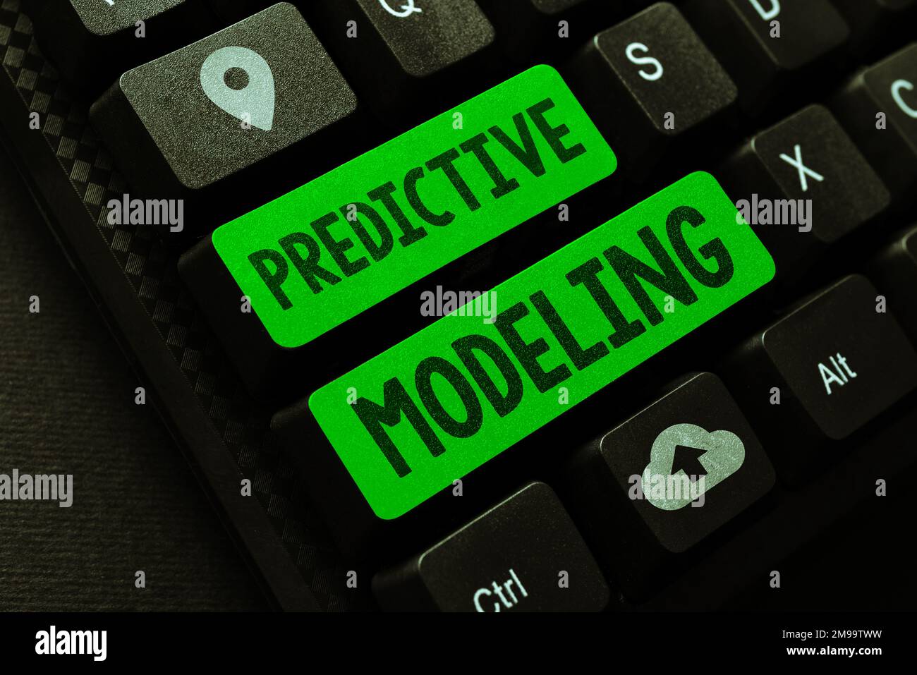 Hand writing sign Predictive Modeling, Business approach maintenance ...