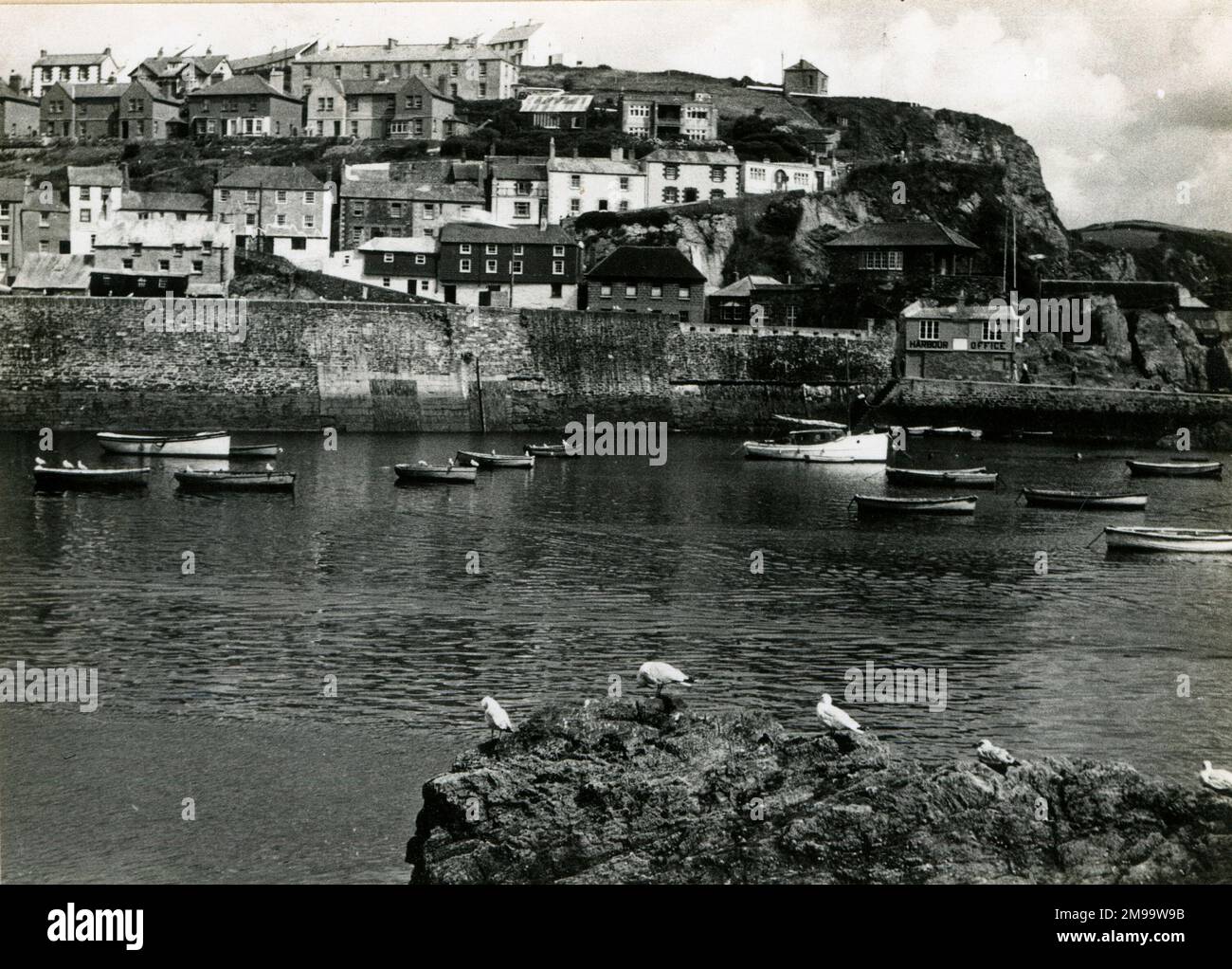View of Mevagissey Harbour, Cornwall, July 1963 Stock Photo - Alamy