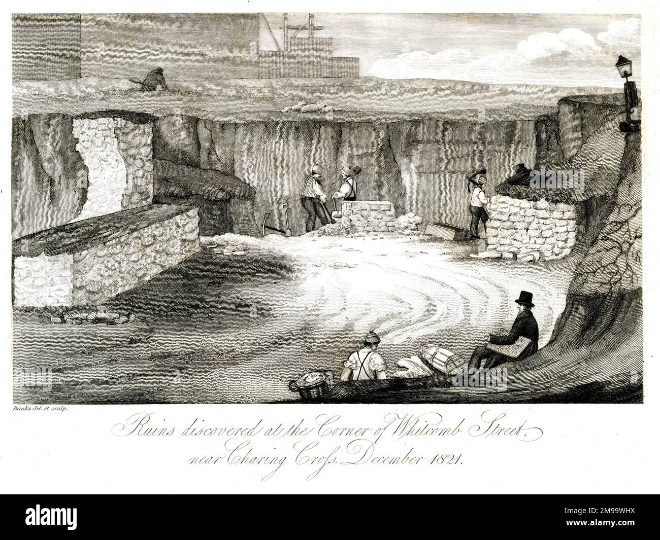Ruins discovered at the corner of Whitcomb Street, near Charing Cross ...