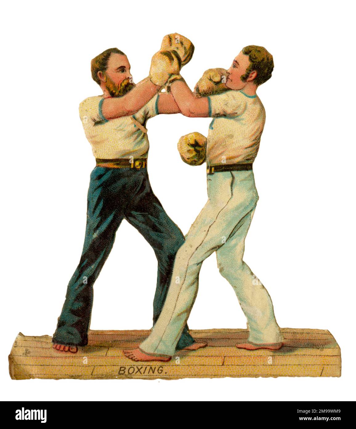 Victorian scrap, Boxing in the Navy. Date: 19th century Stock Photo - Alamy