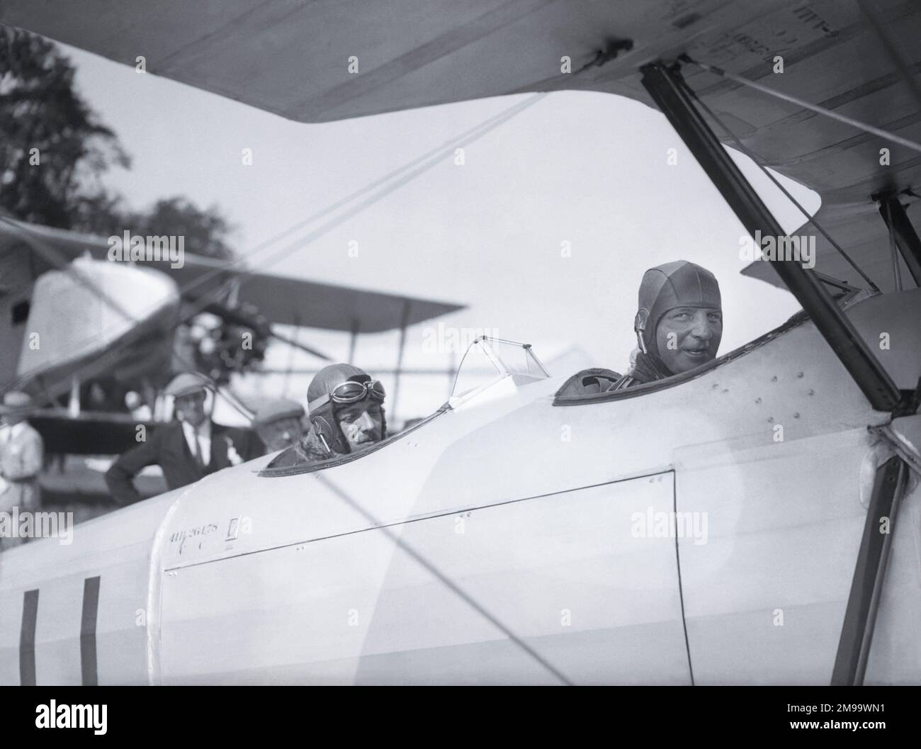 Hanworth Aerodrome, King's Cup Air Race. Hawker Tomtit G-AALL, powered ...