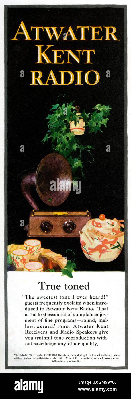 Radio advert 1920s hi-res stock photography and images - Alamy