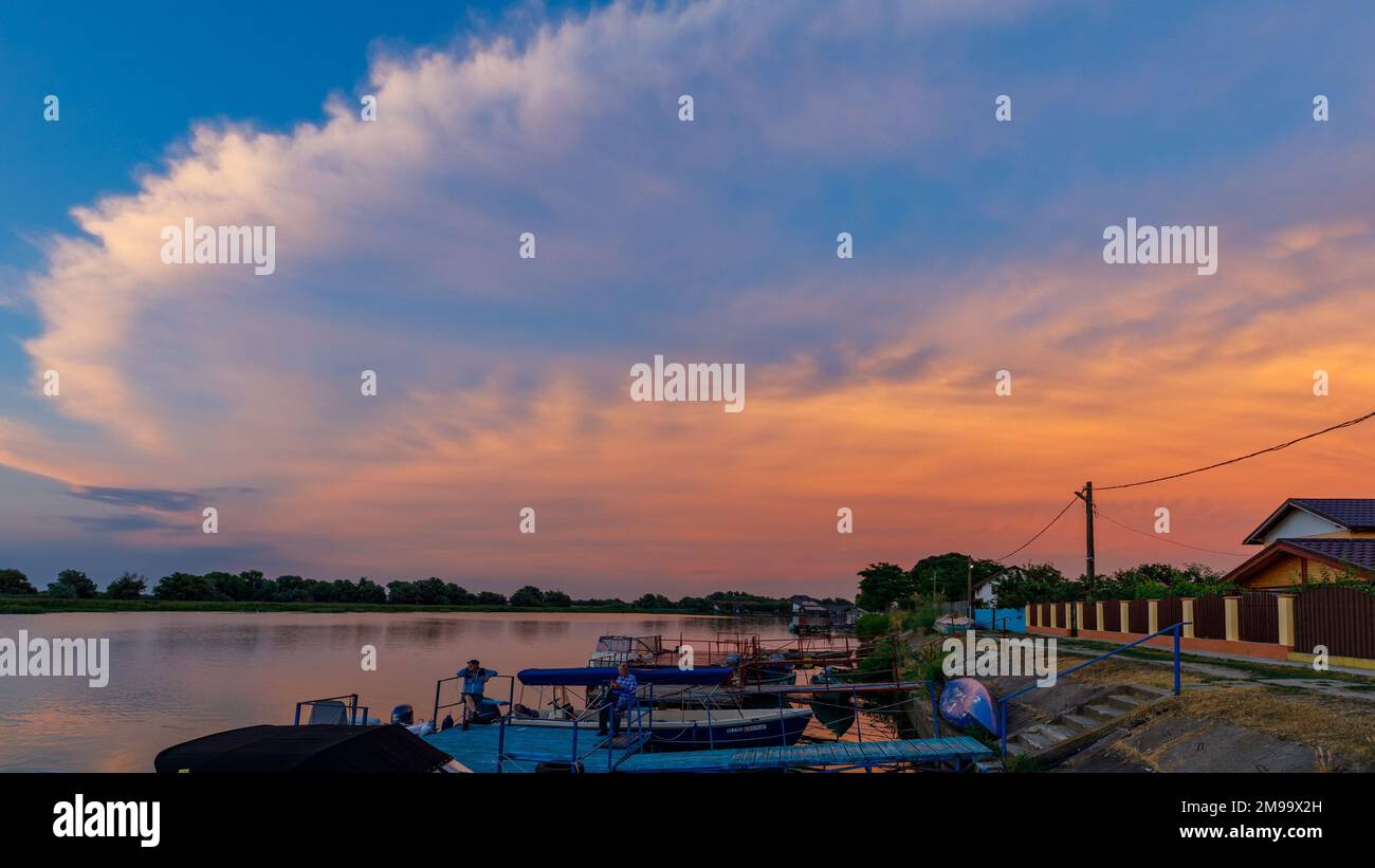 The harbor of Mila 23 in the Danube Delta in Romania Stock Photo - Alamy