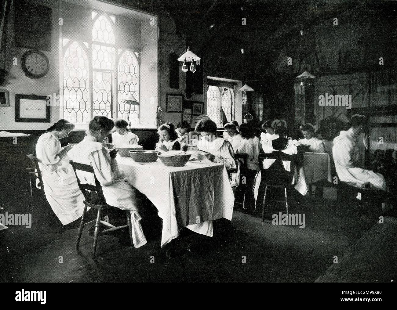 Needlework class, Queen Alexandra's Royal Technical Schools ...