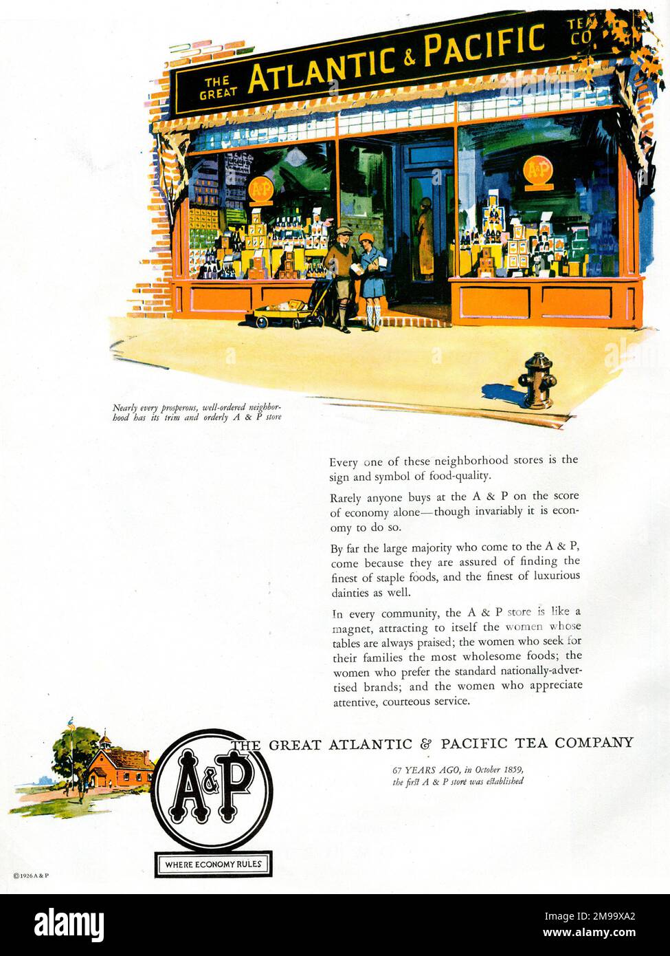Advert, The Great Atlantic & Pacific Tea Company Stock Photo - Alamy