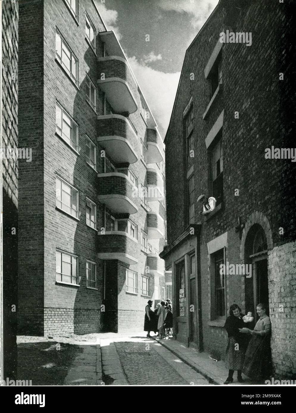 The Old and the New, Municipal Housing, Liverpool Stock Photo - Alamy