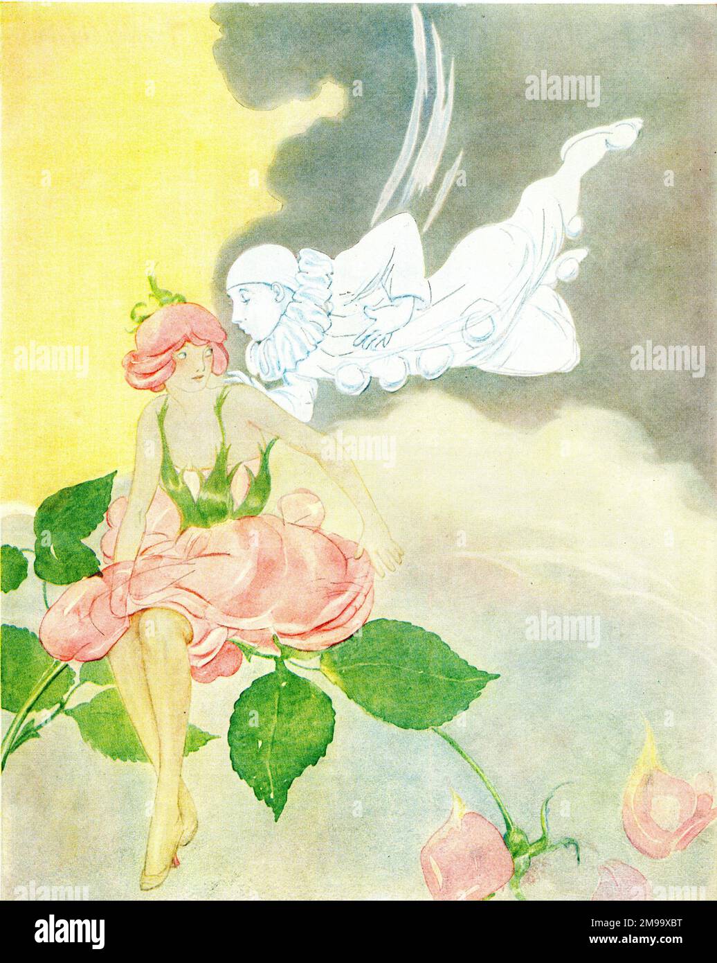 Illustration, The Rose and the Snowflake by Oliver Herford Stock Photo ...