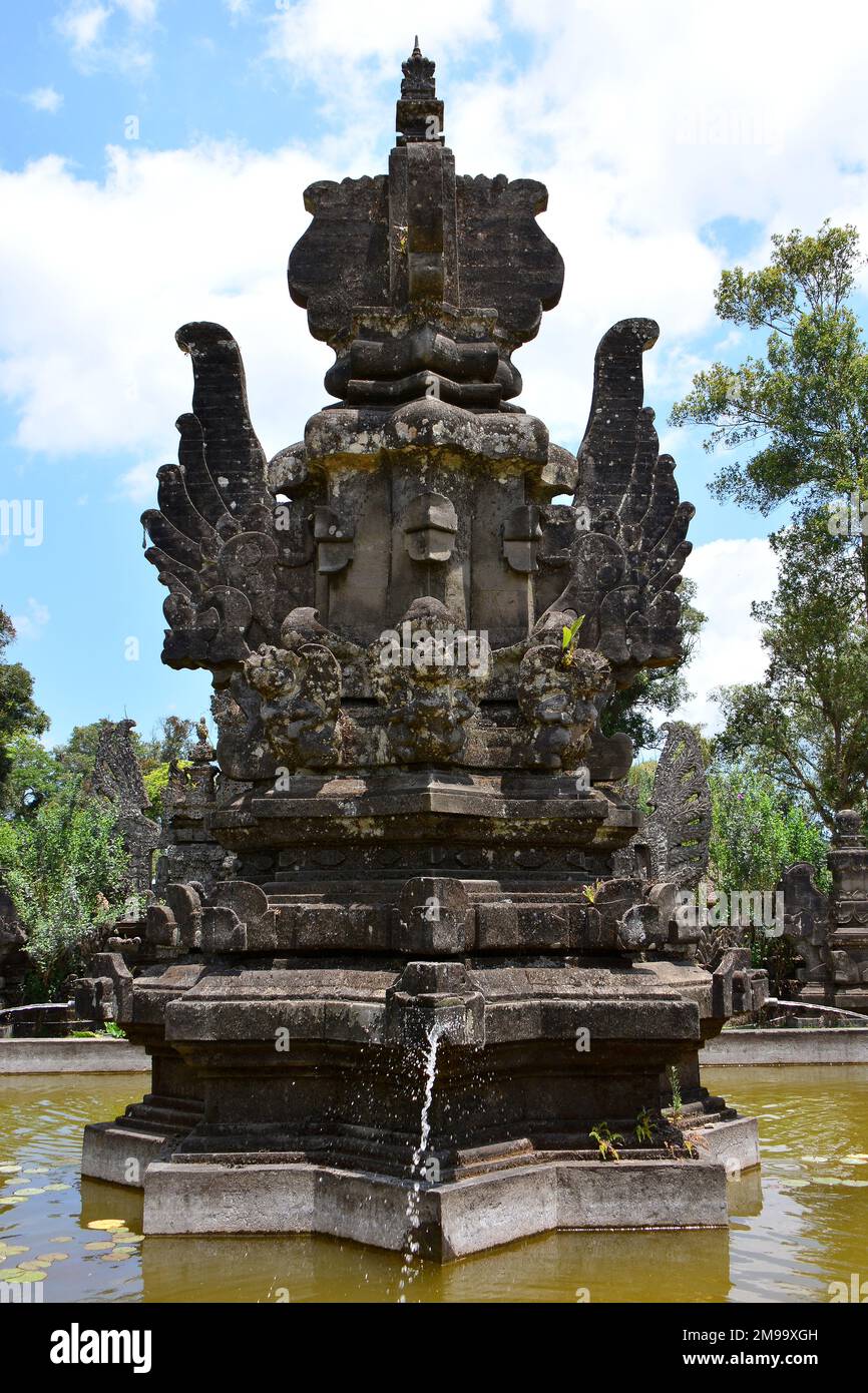 fountain at the entrance, Bali Botanic Garden, Bedugul, Bali, Indonesia ...