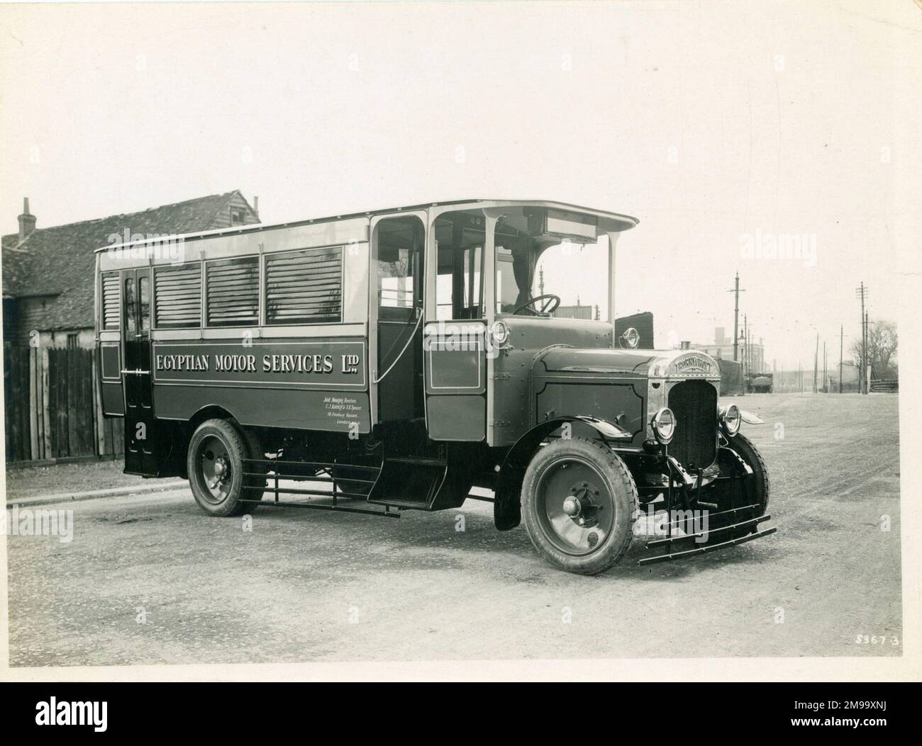 Egyptian Motor Services single decker 28 seater bus Stock Photo - Alamy