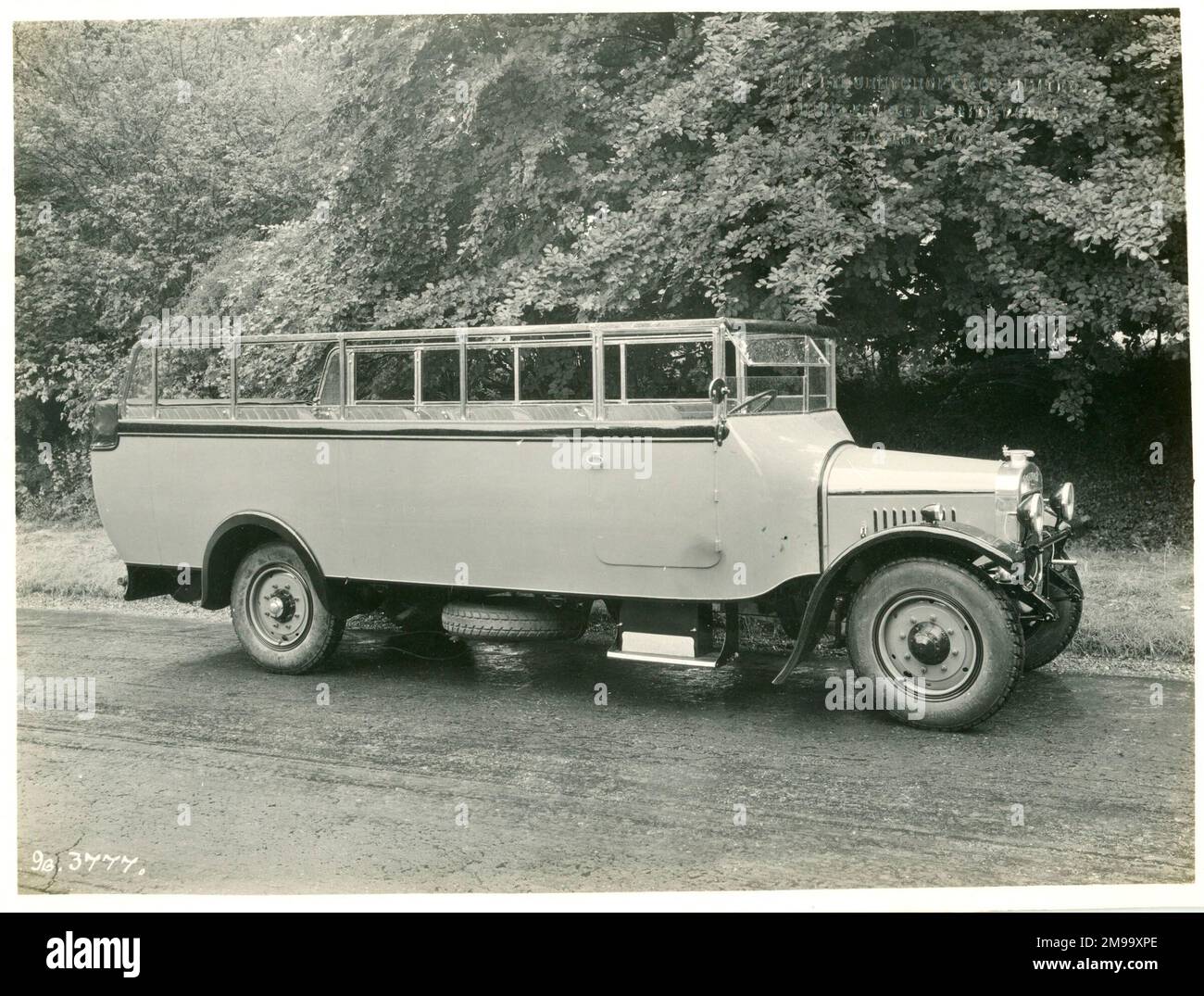 Coach on A2 long, Wadham. Open-top single-decker bus Stock Photo - Alamy