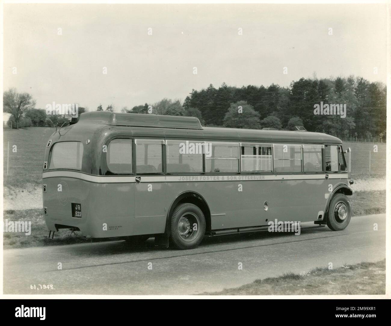 Private bus, Joseph Foster & Son, Otterburn Stock Photo - Alamy