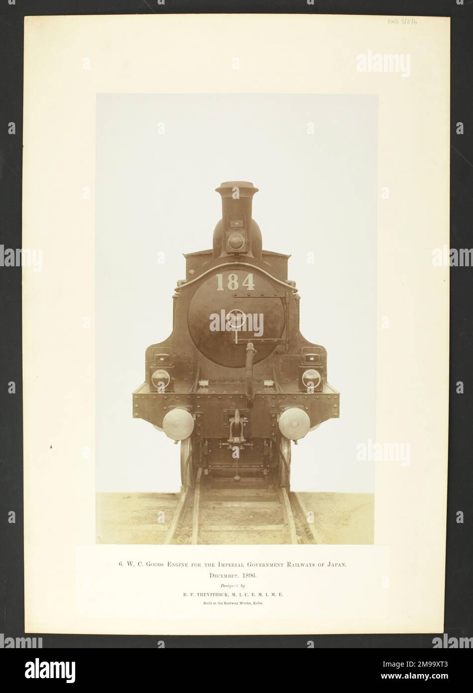 6 WC goods engine by Richard Francis Trevithick. Front view Stock Photo ...
