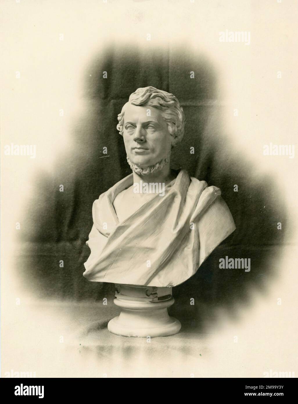 Photograph of a bust of James Edward McConnell, at Technical College ...