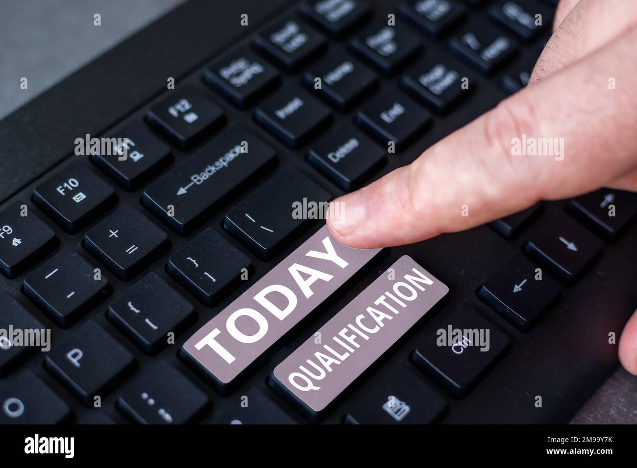 Text caption presenting Qualification, Business idea Officially ...