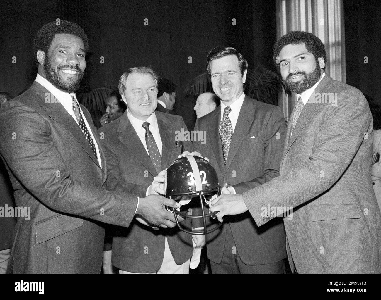Members of the super bowl champion team, Pittsburgh Steelers, pose with ...