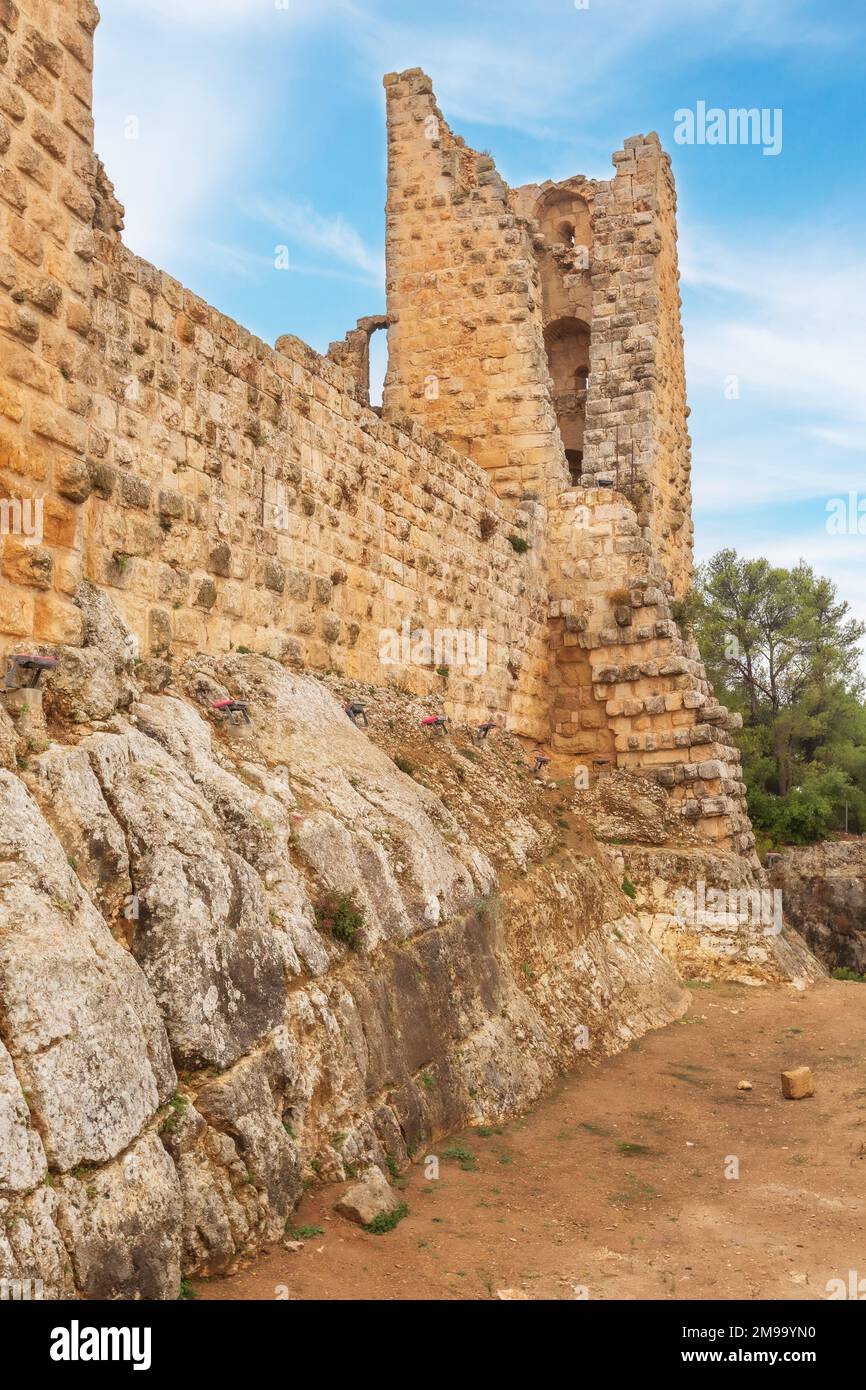 Ajloun Castle, Jordan built by the Ayyubids in 12th century, Middle ...