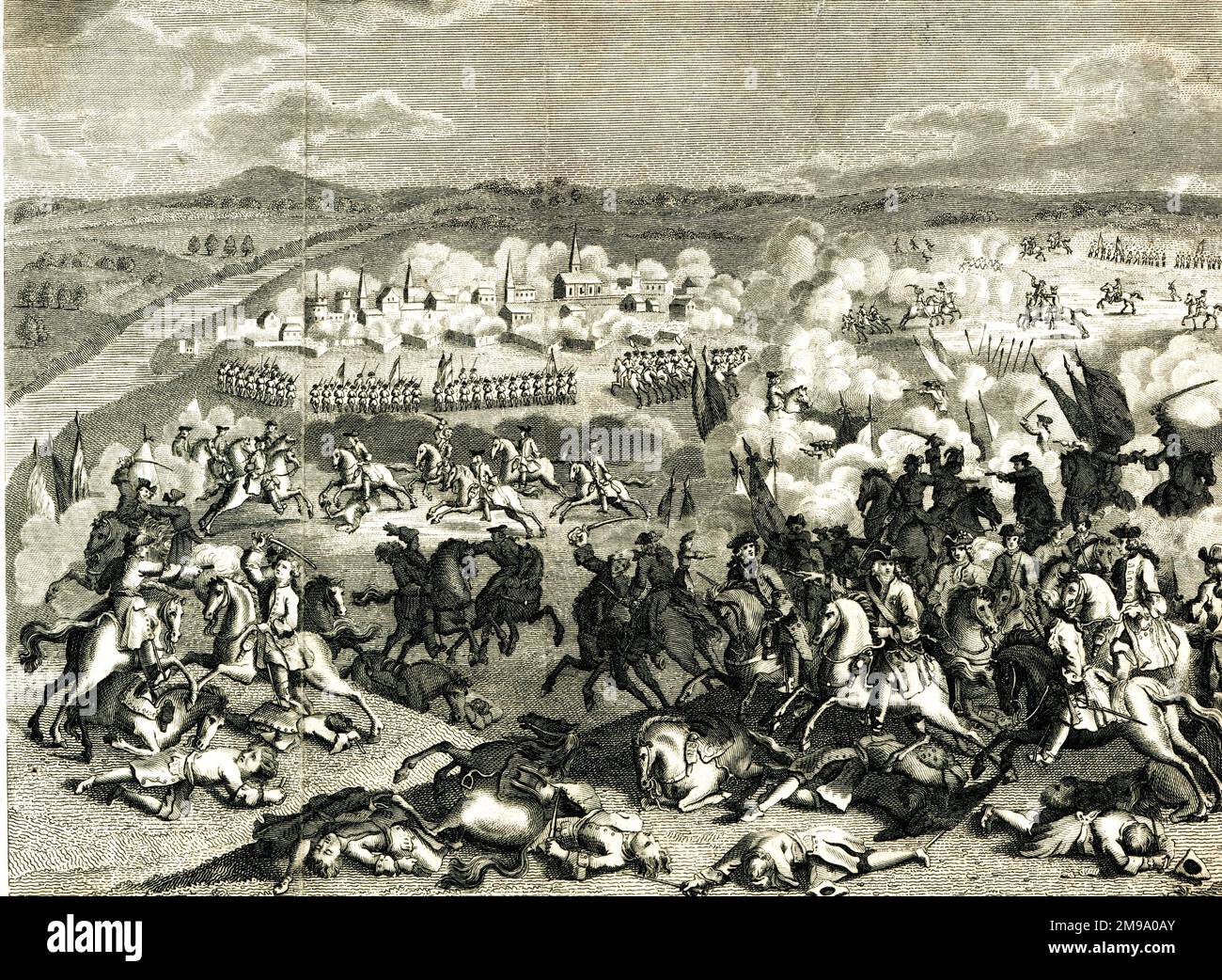 The Battle of Blenheim 1704, drawn by Godefry Stock Photo - Alamy