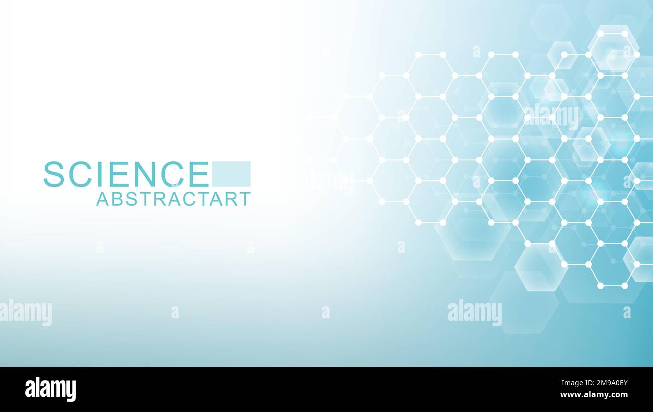 Modern abstract molecules structure for science or medical background ...