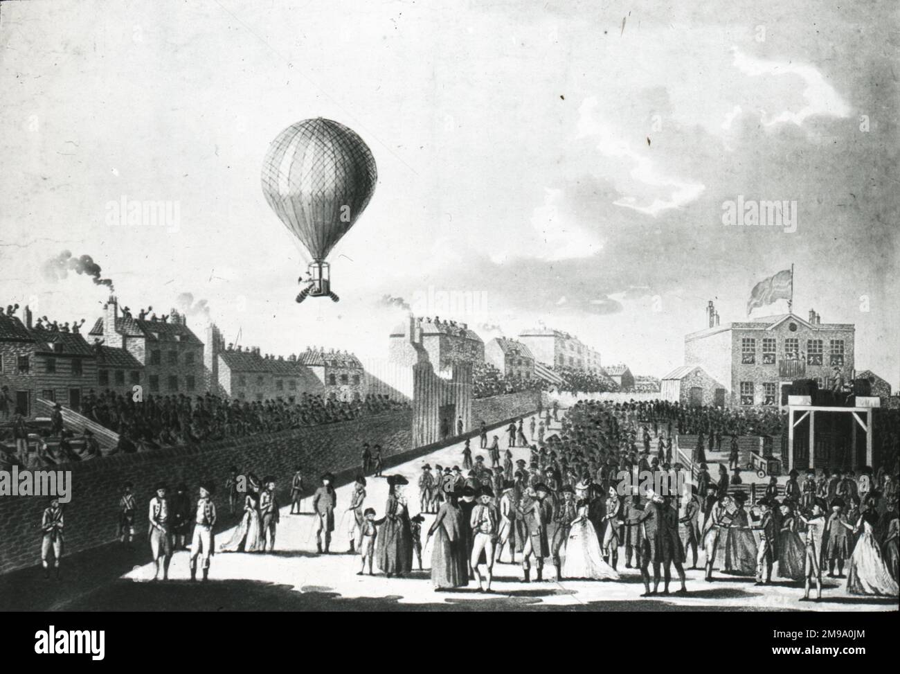 Lunardi's first ascent in England, Artillery Grounds, Moorfields ...