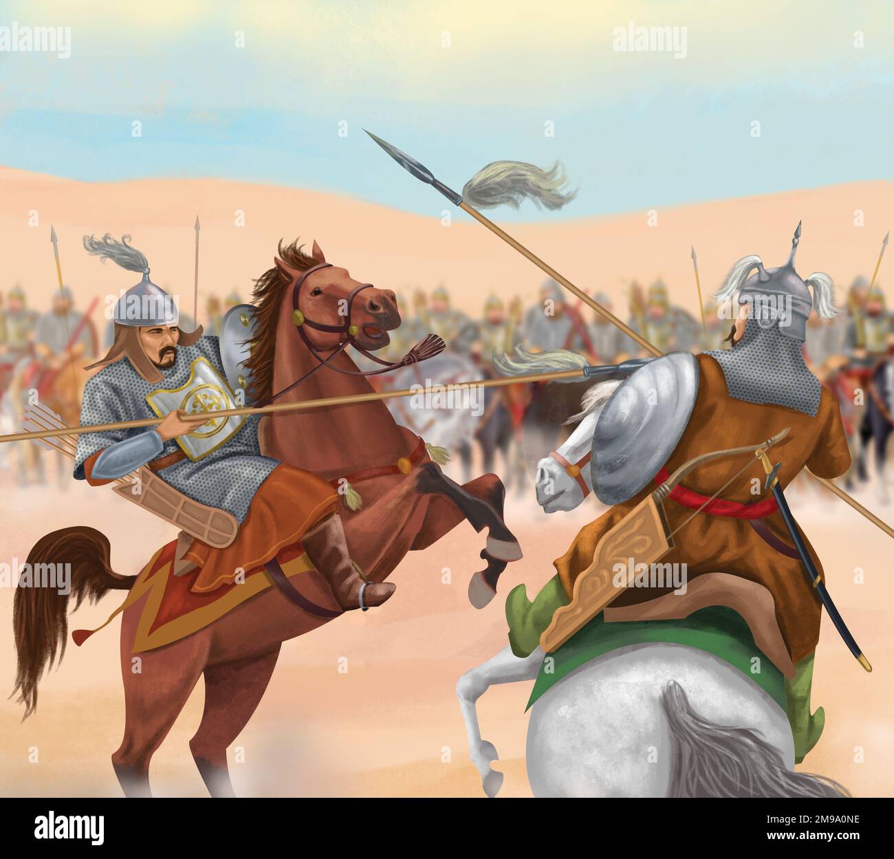 Battle soldiers on horseback hi-res stock photography and images - Alamy