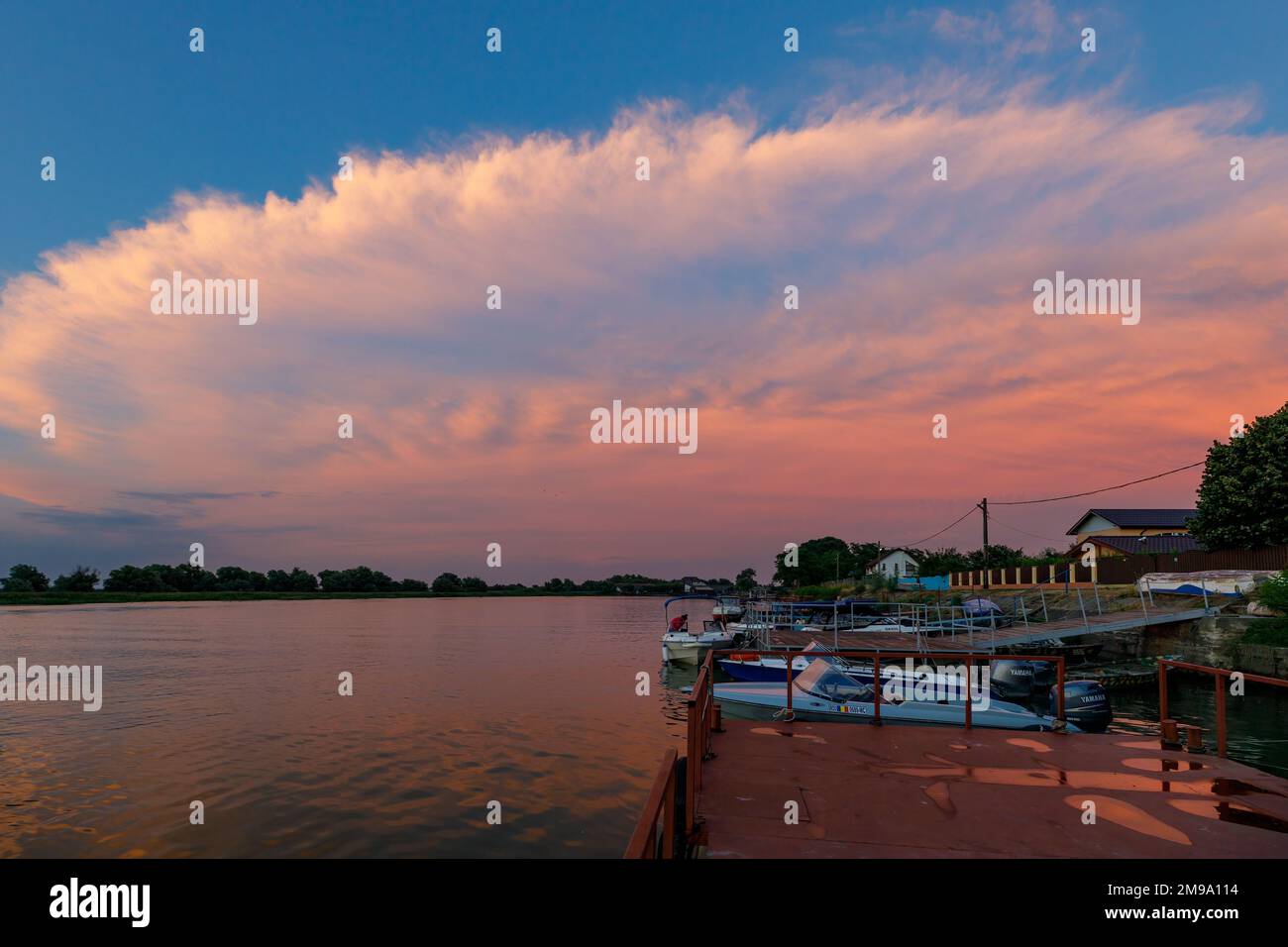 The harbor of Mila 23 in the Danube Delta in Romania Stock Photo - Alamy