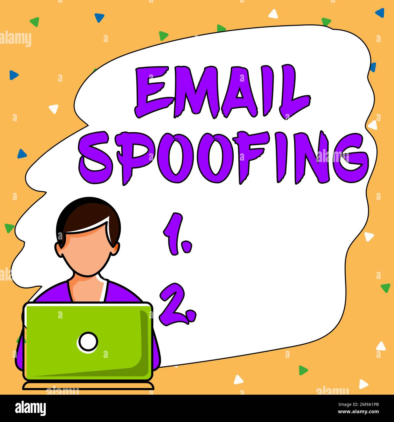 Sign displaying Email Spoofing. Business idea secure the access and ...