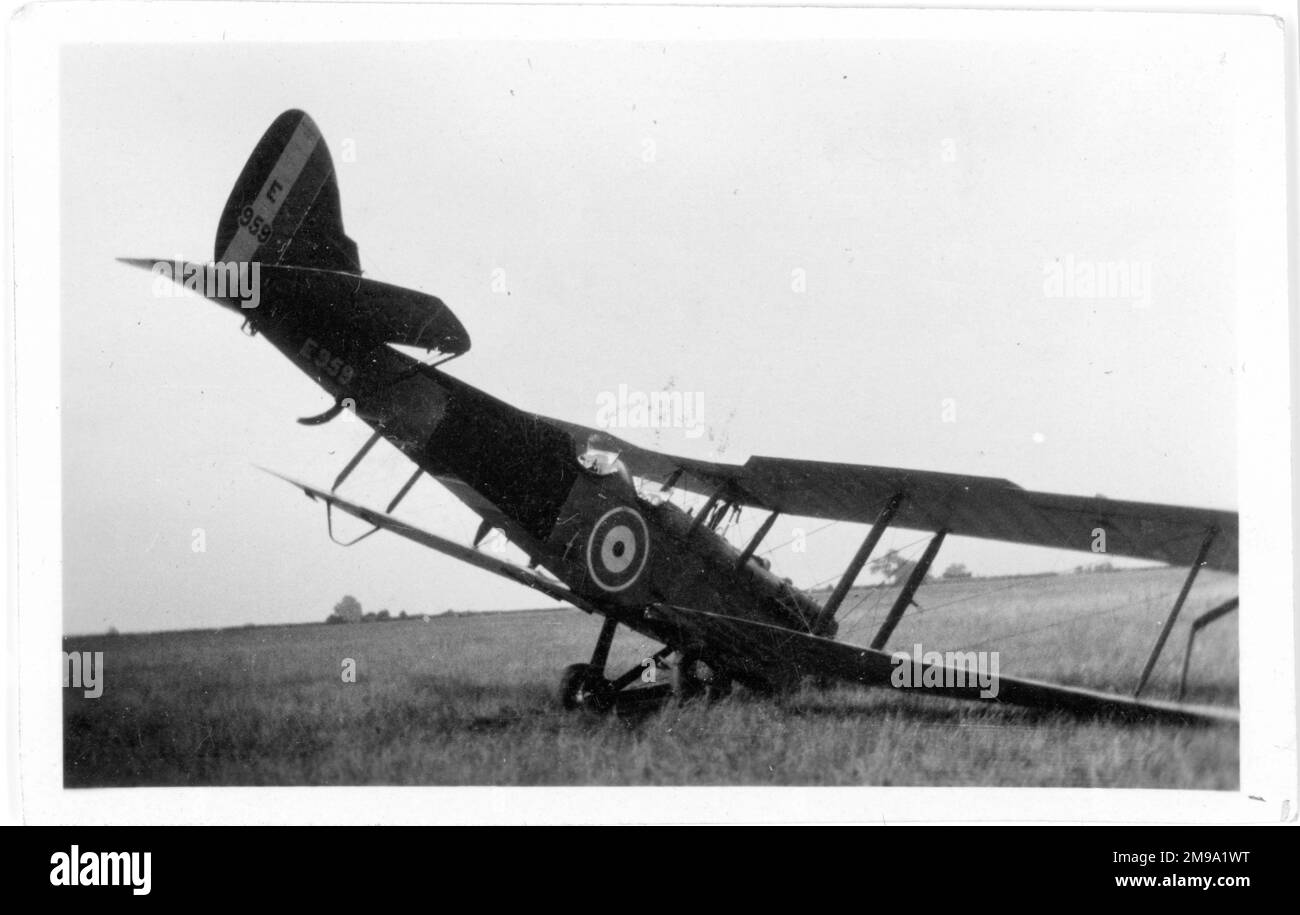 Fleet Air Arm Airco DH.9a E959 after a landing mishap Stock Photo - Alamy