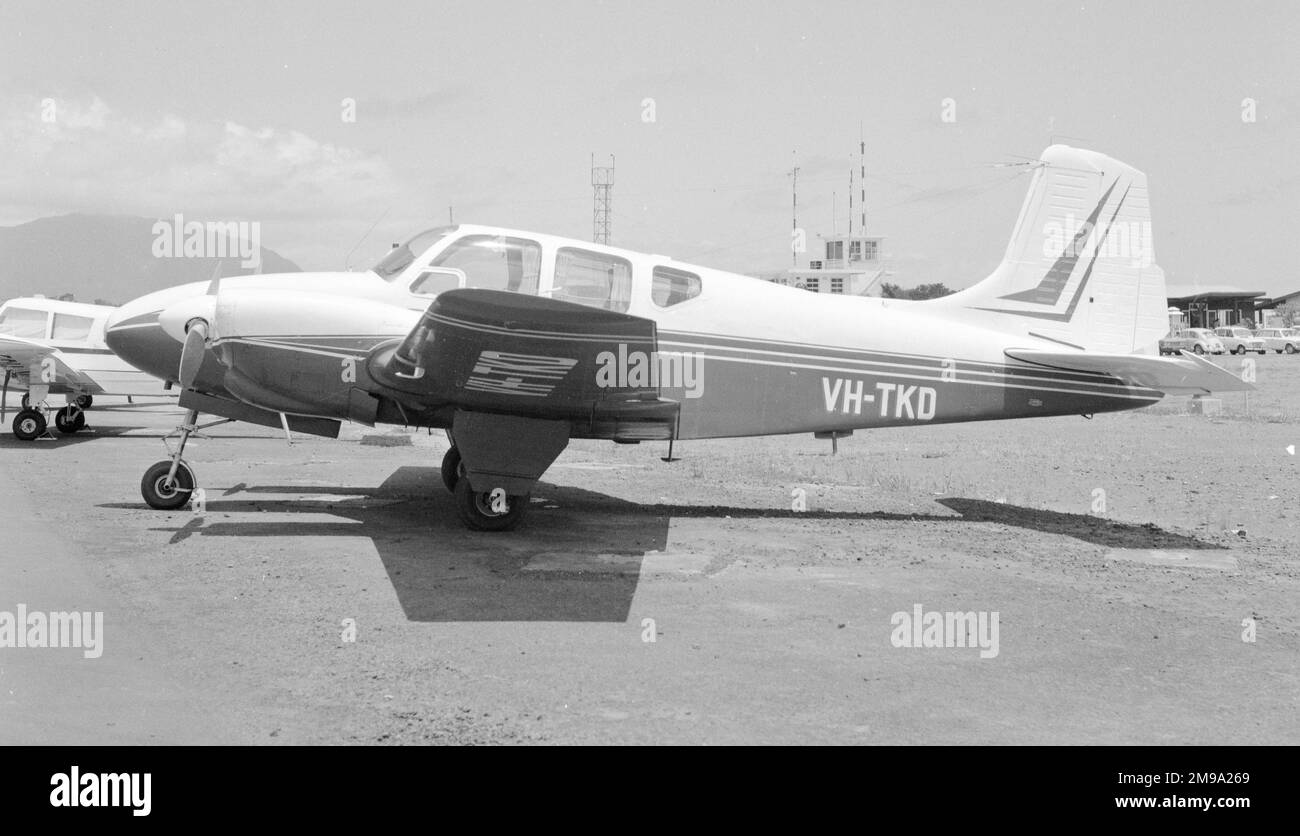 Beech 95 Travelair VH-TKD Stock Photo - Alamy