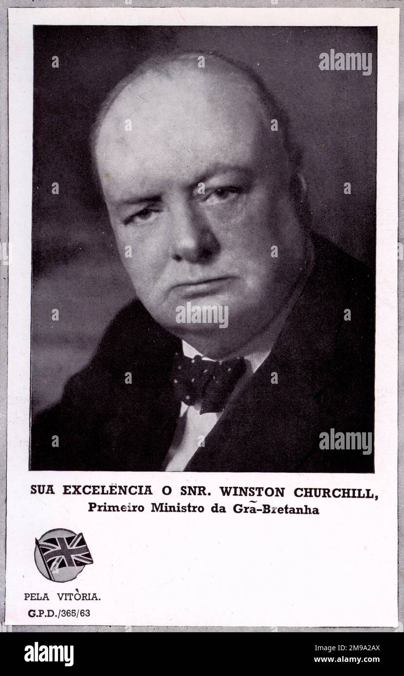 Churchill - British War Propaganda, Pub Portuguese Stock Photo - Alamy