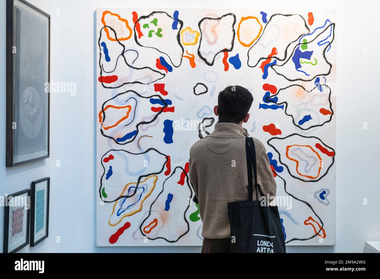 London, UK. 17 January 2023. A visitor views a work by Gerrard ...