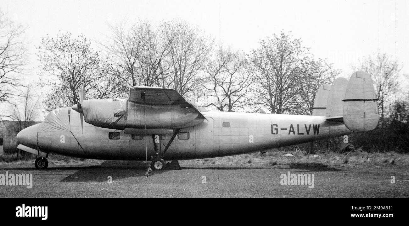 Handley Page (Reading) H.P.R.1 Marathon G-ALVW in storage at Woodley ...