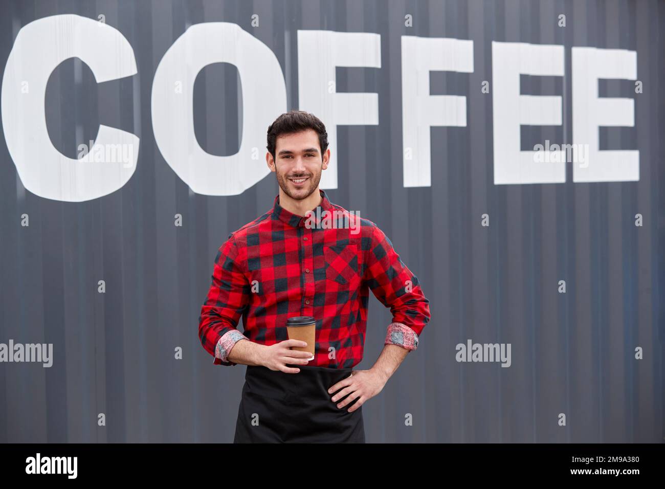 Portrait Of Male Owner Of Coffee Shop Or Distribution Business Standing ...