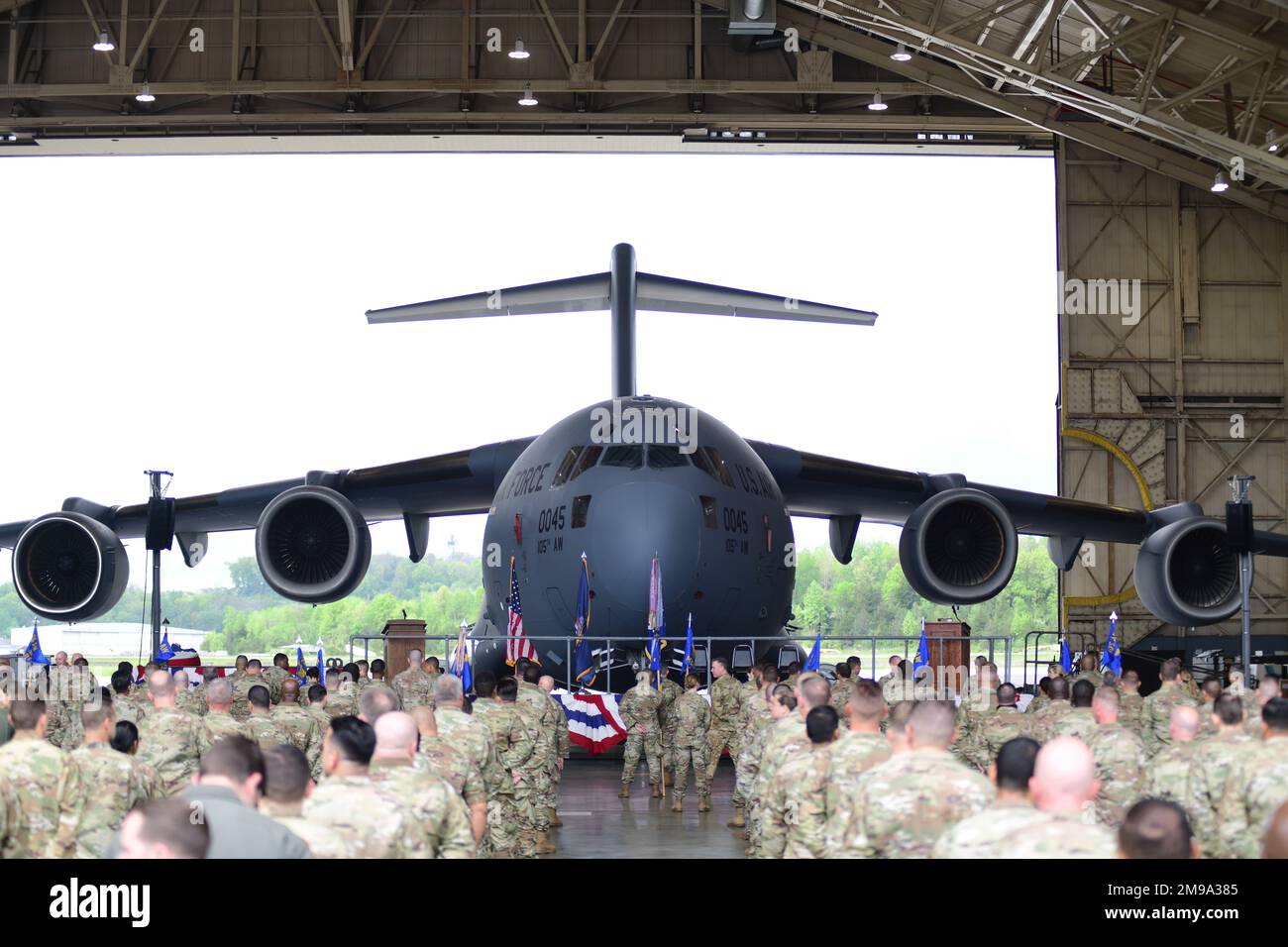 Members of the 105th Airlift Wing attended an assumption of authority ...