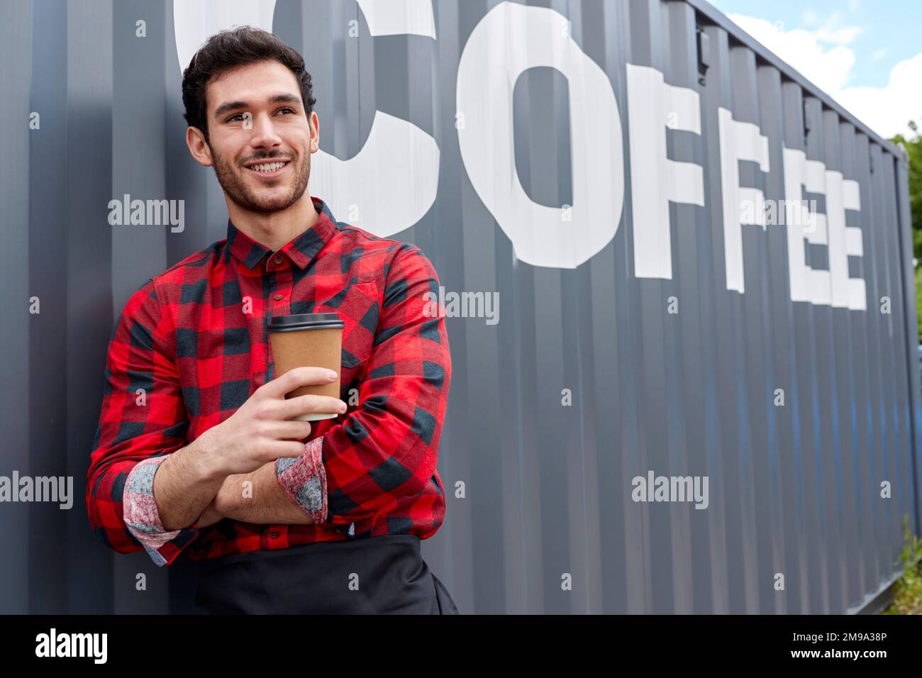 Portrait Of Male Owner Of Coffee Shop Or Distribution Business Standing ...