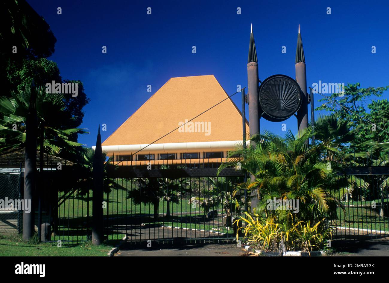 Fiji, South Pacific, Suva, the 'new' parliament building, the site of ...