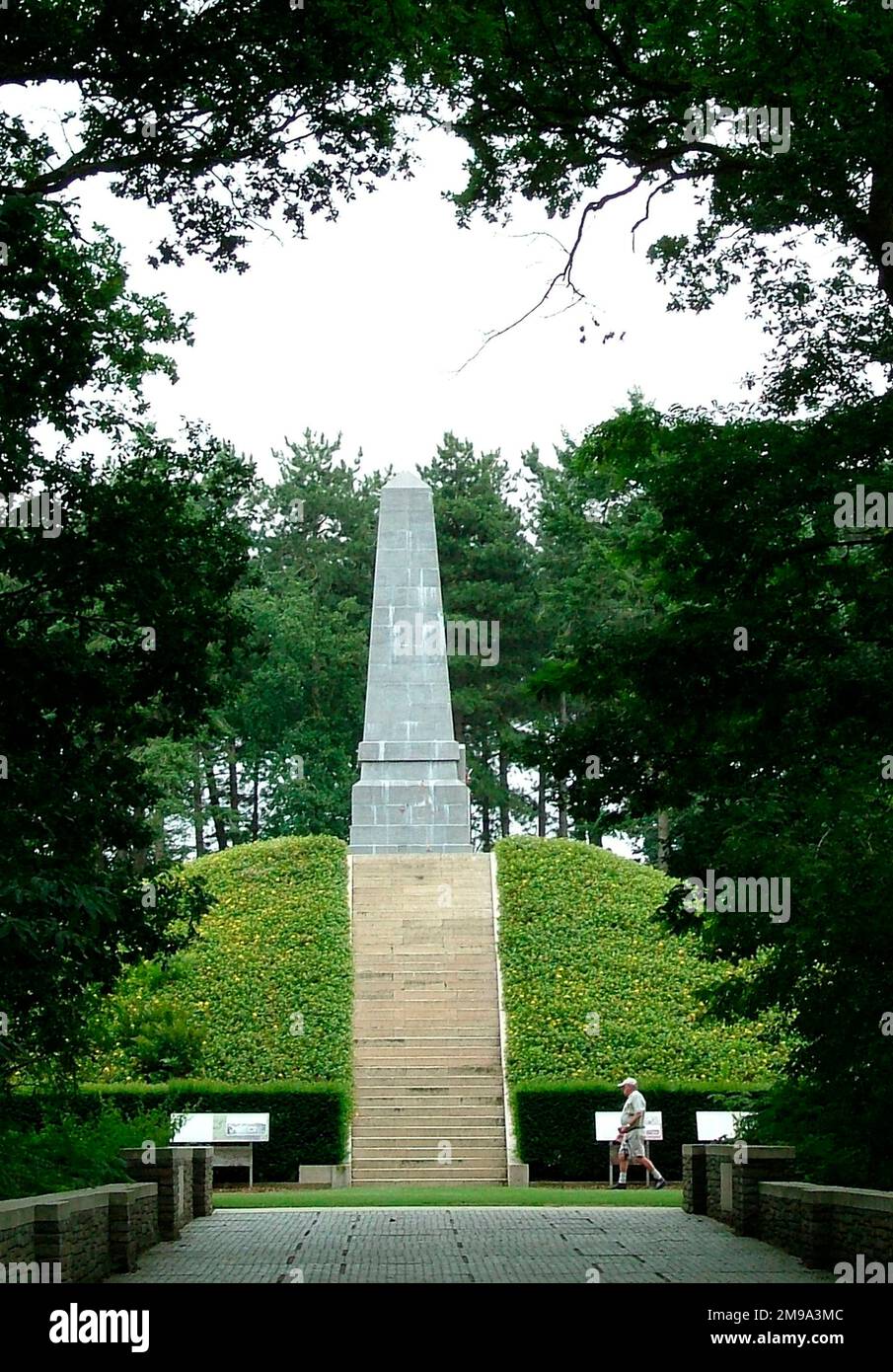 The memorial stands on the old rifle buttes and overlooks both the ...