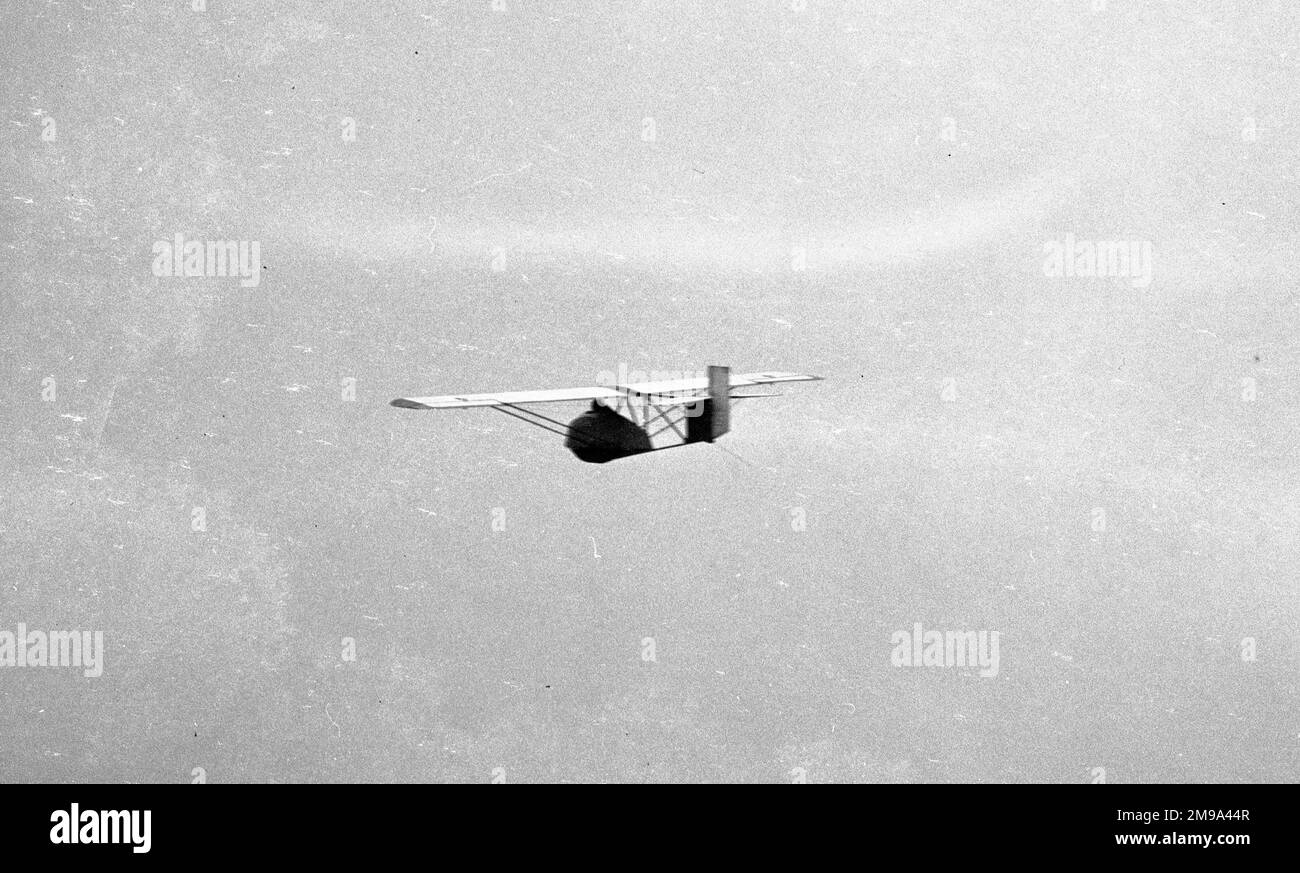 The Brown 1931 Southdown Skysailer in flight at Ditchling Beacon. The ...