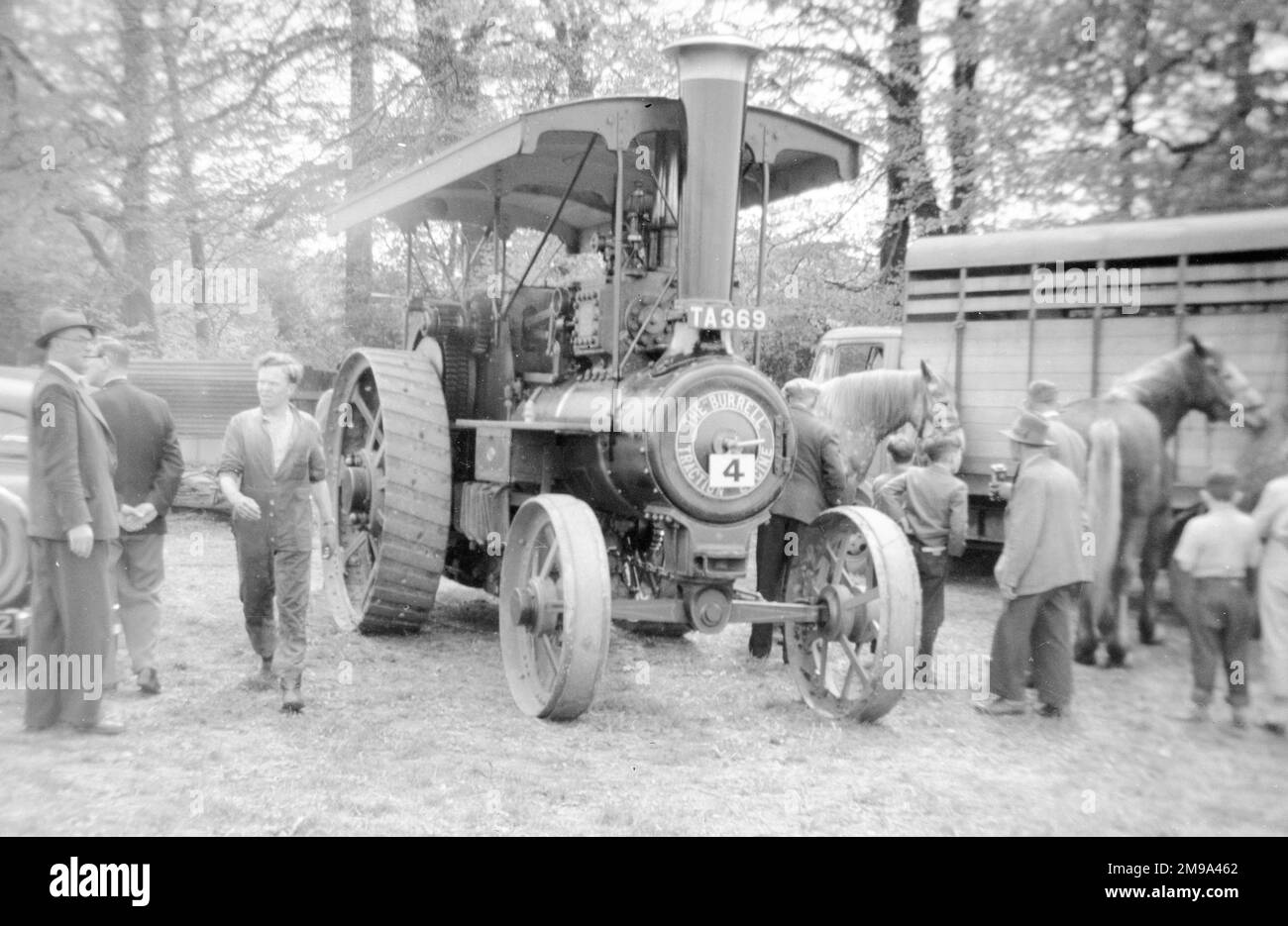 Burrell steam traction engine Black and White Stock Photos & Images - Alamy