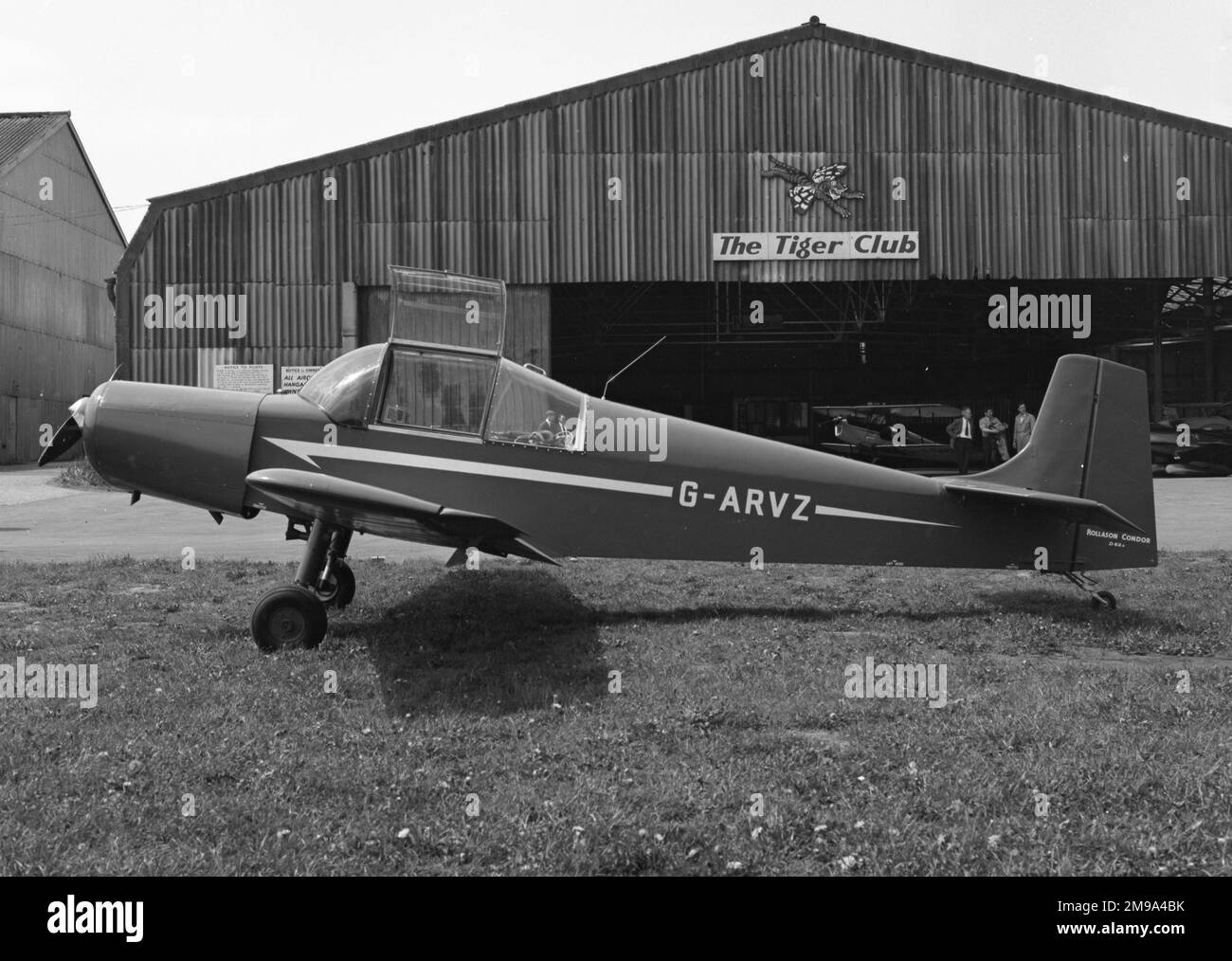 Rollason-Druine D.62 Condor G-ARVZ (msn RAE/606) at Redhill Aerodrome ...